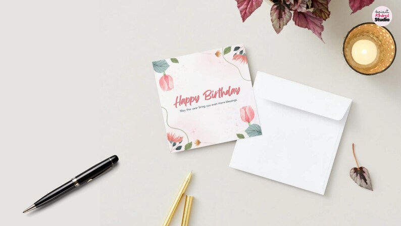 25 Birthday Cards Canva Template - Minimalist, Editable and Printable ...