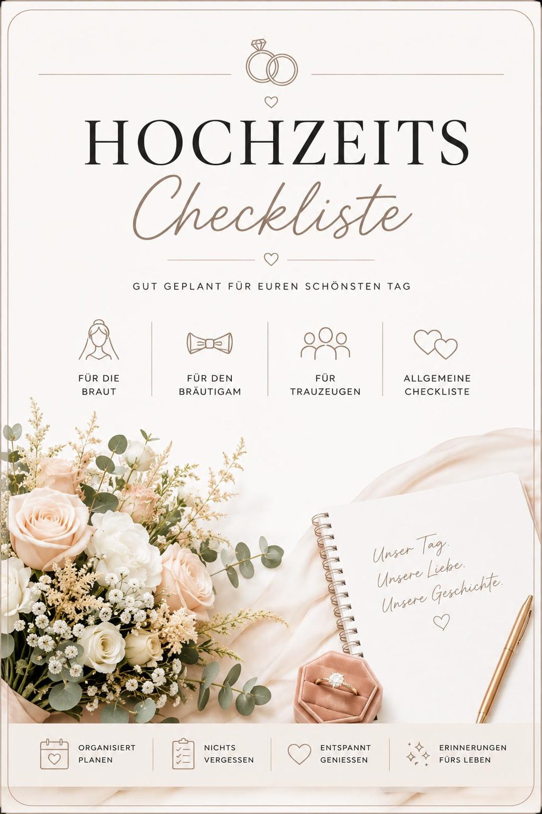 Wedding Checklist | Digital Wedding Planner PDF - Etsy