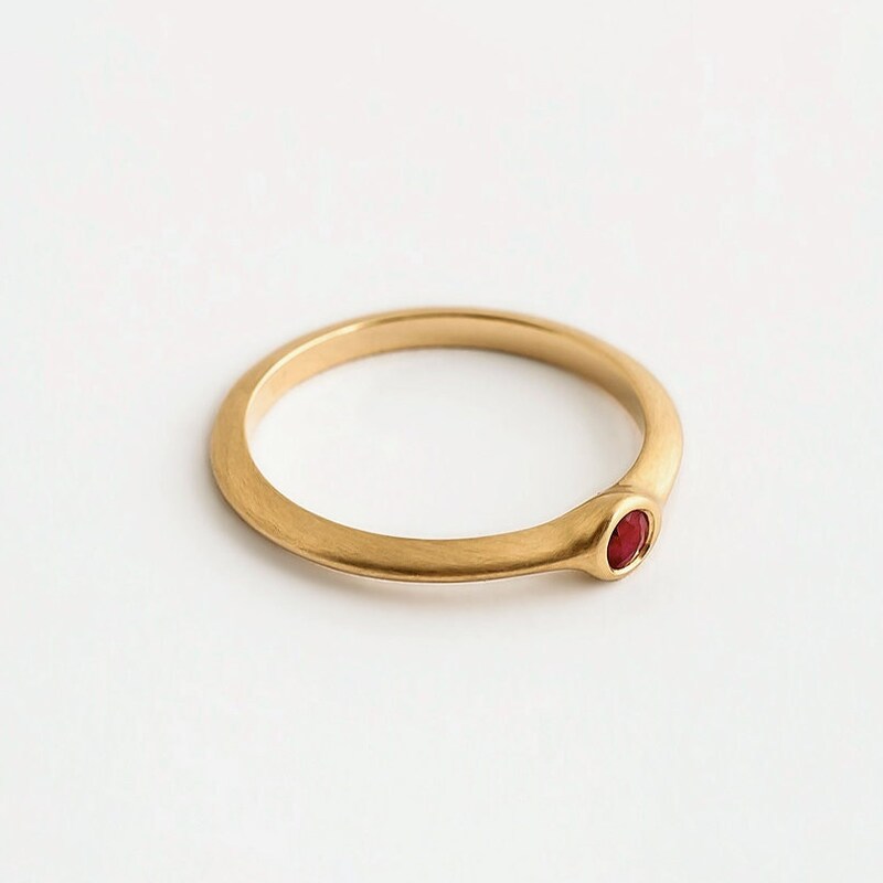 Small Ruby Ring - Etsy