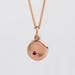 Large Ruby Pendant Gold 18k Rose Gold Disc Necklace Ruby - Etsy