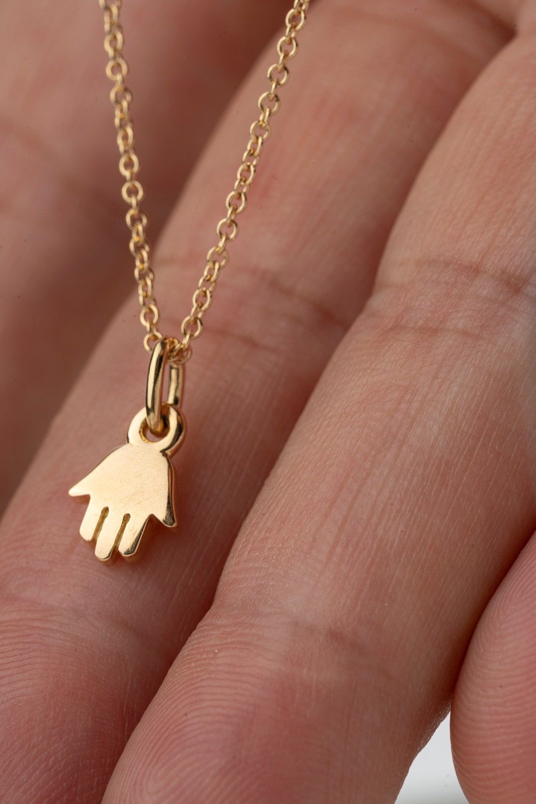 Unique Handmade 18K Gold Hamsah Pendant Necklace • Hamza Pendant • Luck ...