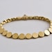 18k Gold Bracelet Small Disc Gold Bracelet Links Disk - Etsy