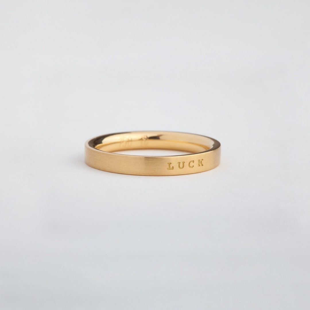 Engraved Wedding Ring Band, Personalized Ring, Minimal Ring, Customized ...