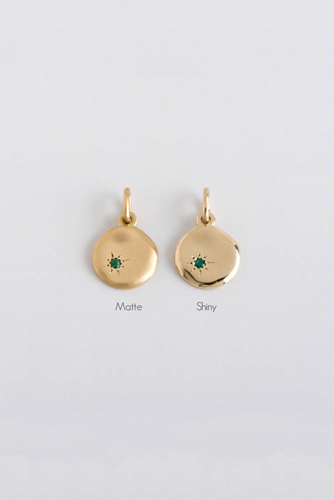 Large Ruby Pendant Gold 18k Rose Gold Disc Necklace Ruby - Etsy