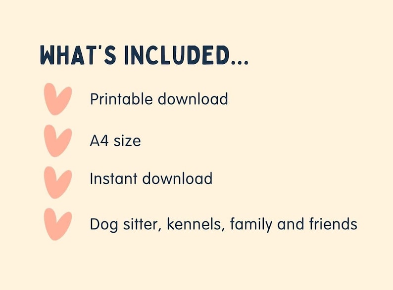 Pet Sitter Notes Template – Dog Care Form Printable, Routine Checklist ...