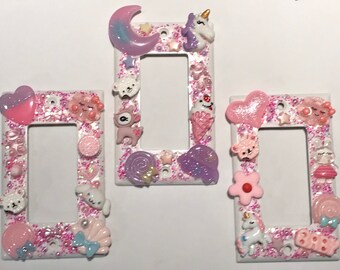 Pretty in Pink Cute Kawaii Light Switch Cover - Etsy