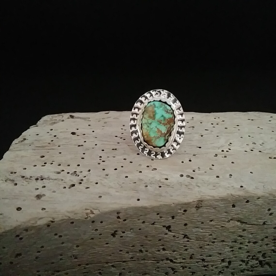 Artisan Crafted Royston Turquoise Ring in Size 6 Sterling Silver ...
