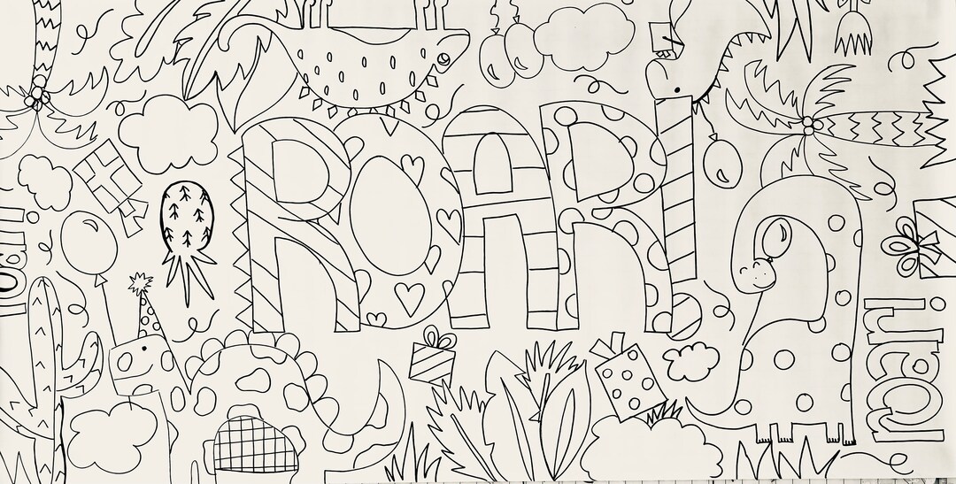 Handmade Custom Coloring Butcher/ Kraft Paper Banner for School or ...