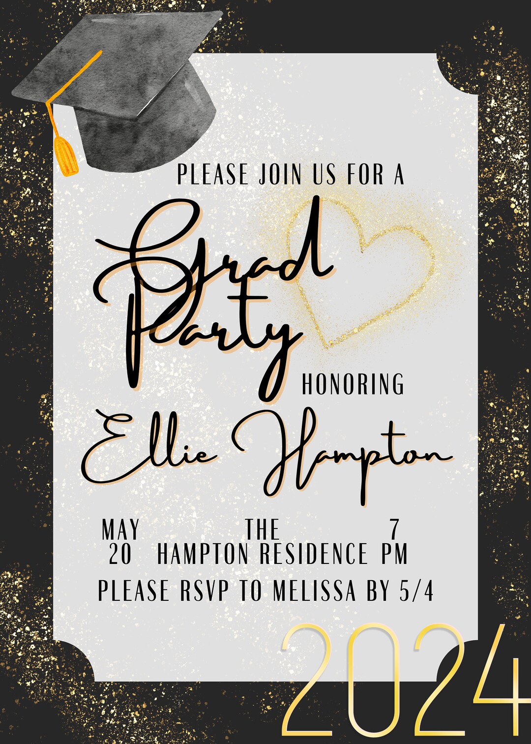 Classic Graduation Party Invitation - Etsy