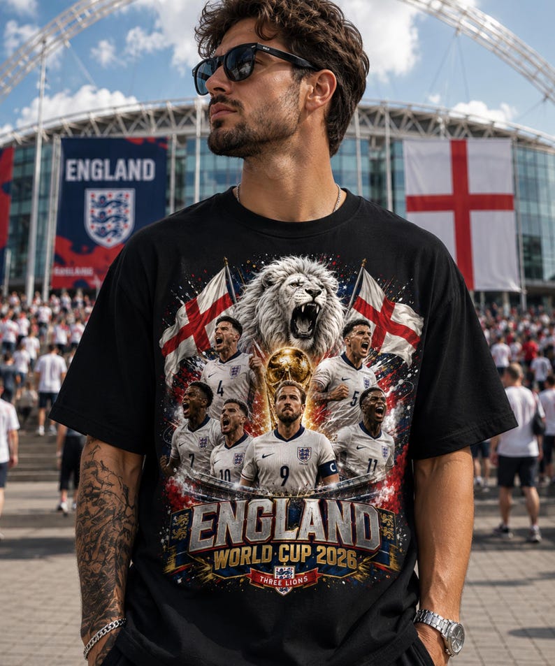 England World Cup 2026 PNG, Three Lions Soccer Graphic, Football Fan ...