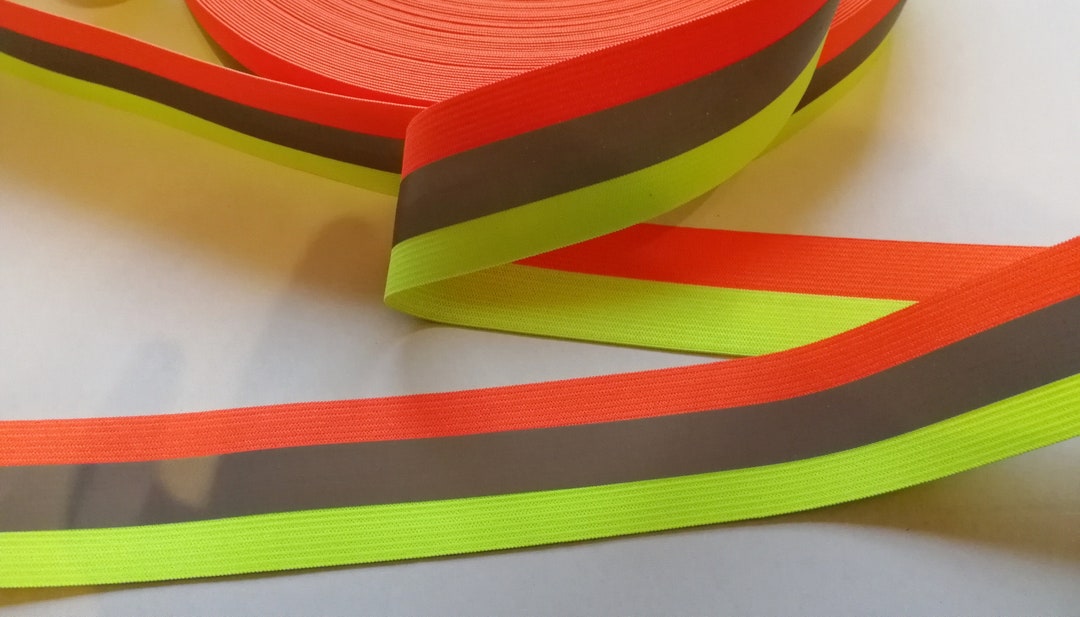 1,5" Elastic Reflective Neon Webbing - Etsy