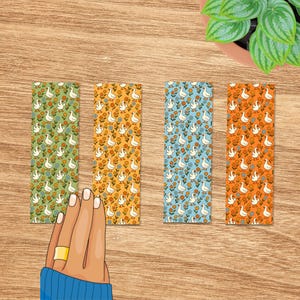 Printable Bookmark Set, 4 Silly Goose Floral, Digital Instant Download ...