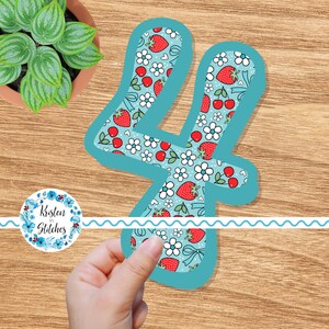 Large Printable Alphabet Letters Numbers Clipart Set, Sweet Pink Red ...