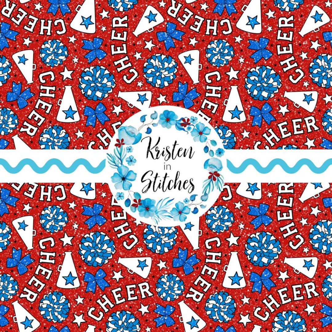 Cheerleader Seamless Pattern, Cheer Squad Graphics, Digital File, Team ...