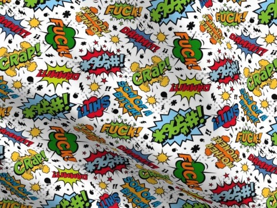 Expletive Comic Bubbles Sarcastic Swears Medium Scale Fat - Etsy