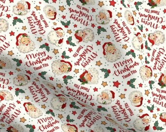 Christmas Word Fabric - Etsy