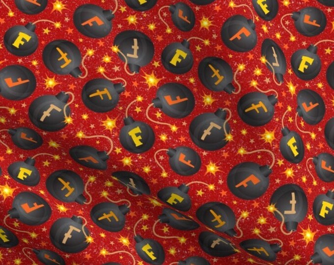 Swear Words Fabric Cute Not so Sweary Toss Purple by Cynthiafrenette ...