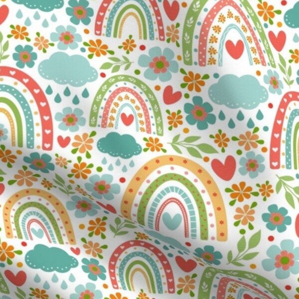 Boho Floral Fabric - Etsy