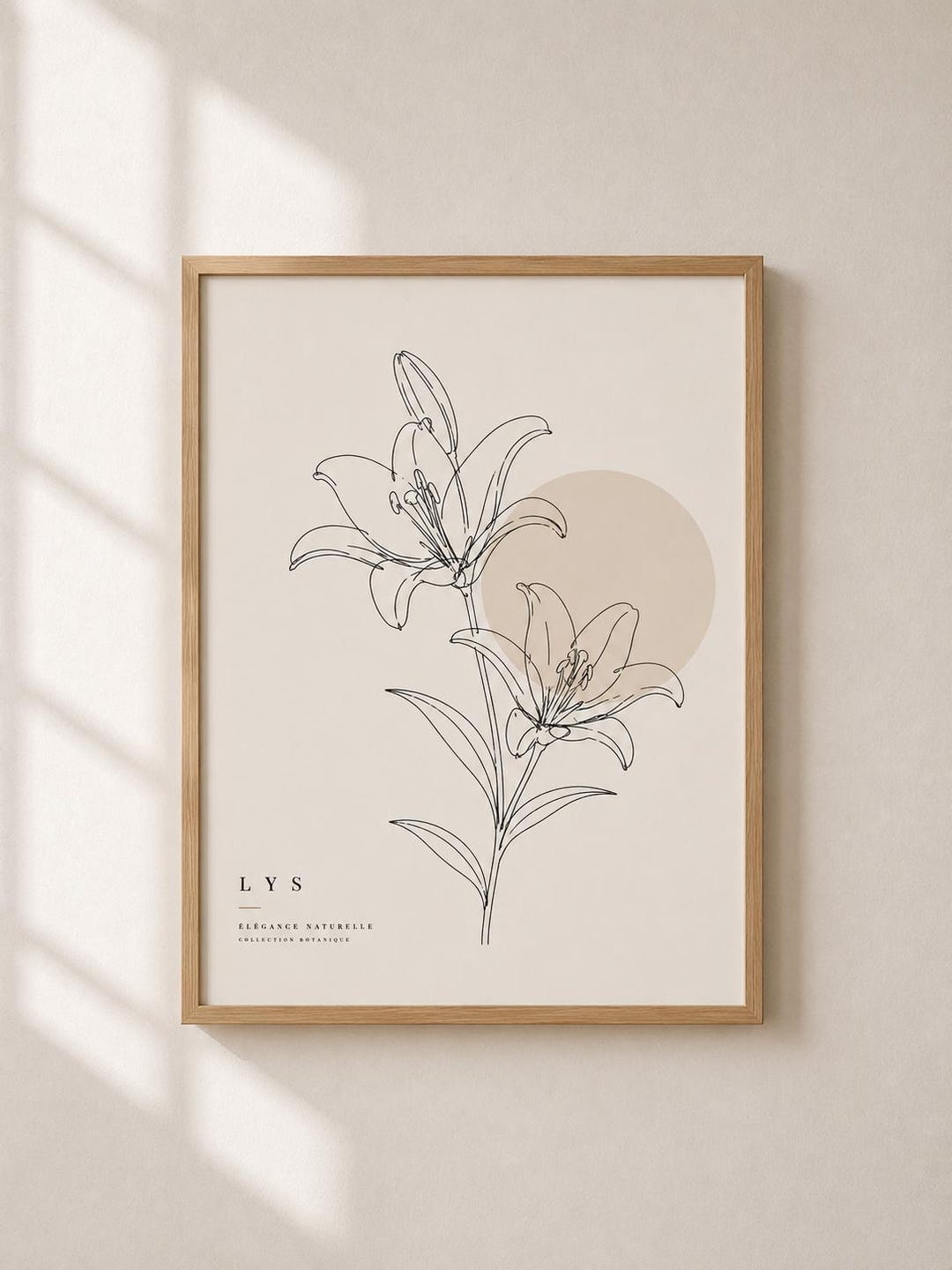 Minimalist Line Art Lily Poster – Downloadable Floral Poster – Modern ...