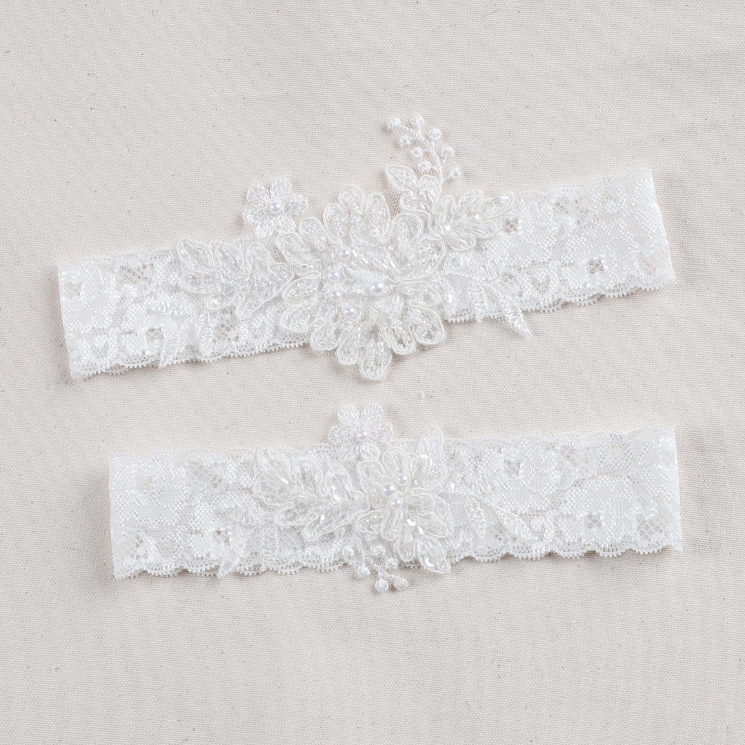 Lace Garter Set, Bridal Garter Set, Wedding Garters for Wedding, Bride ...