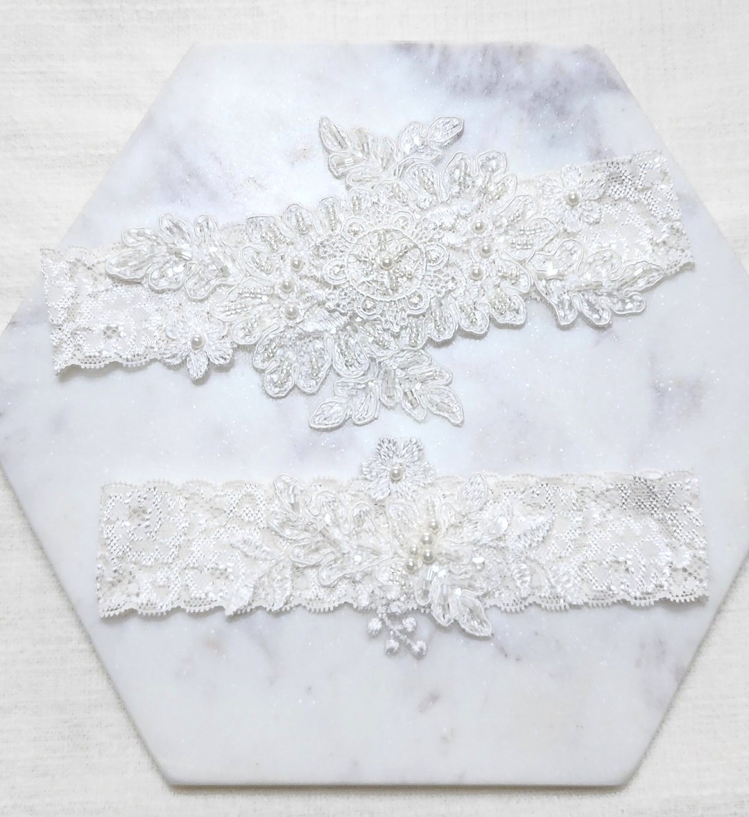 Ivory Lace Garter Set, Lace Garter Set, Wedding Garter Set, Bridal ...