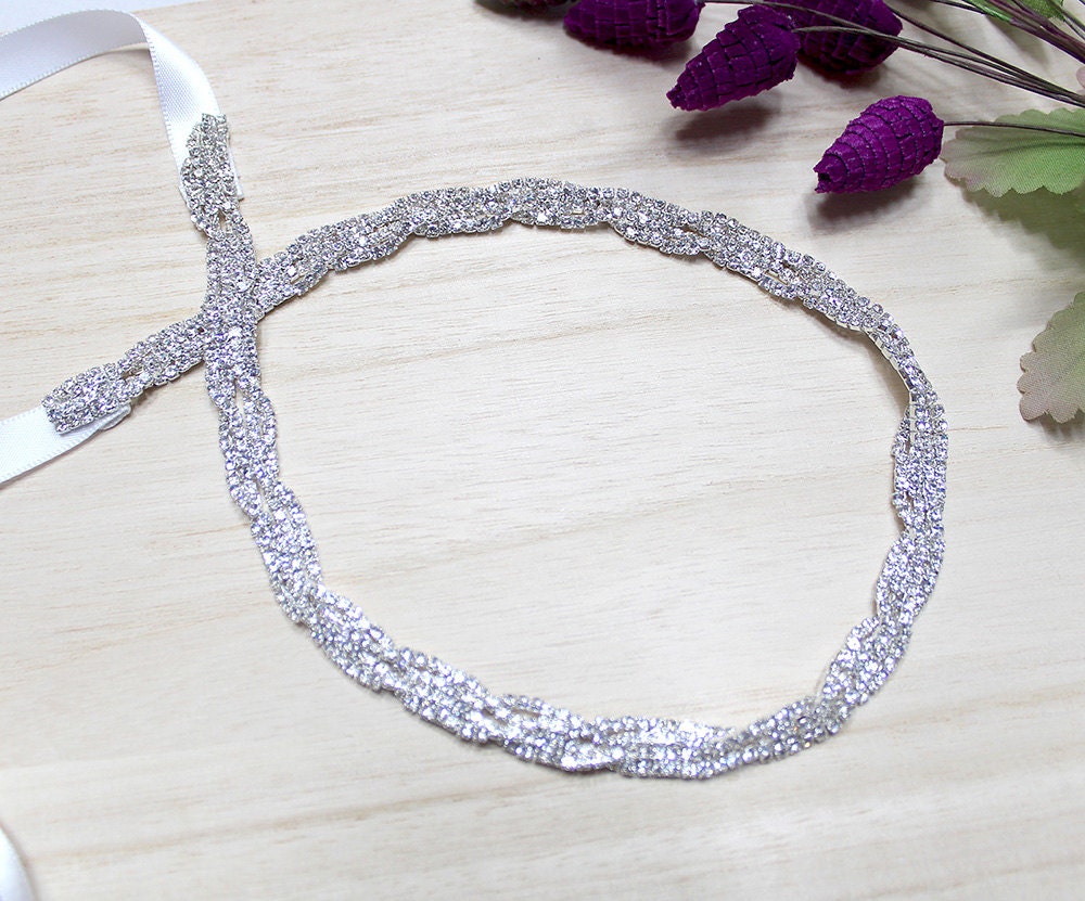 Rhinestone Bridal Headband Bridal Hair Accessory Bridal Etsy