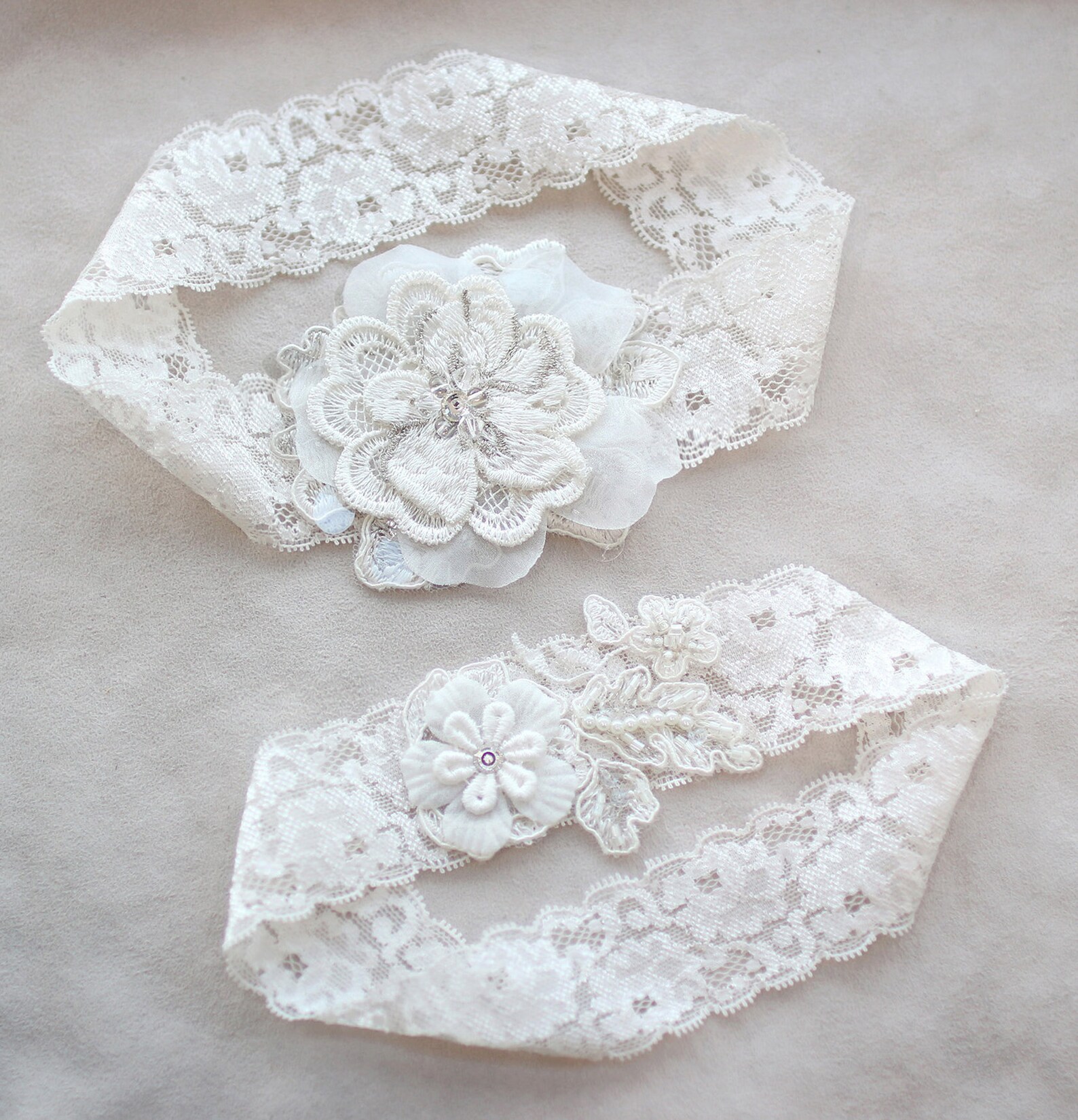 Ivory Lace Garter Set Wedding Garter Set Bridal Garter Set - Etsy Canada