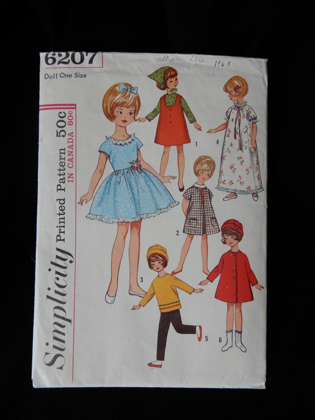 Penny Brite Doll Clothes Pattern, Simplicity 6207 Uncut, Complete ...
