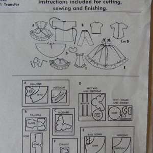 7 1/2" -- 8" Diminutive Dolls Wardrobe Pattern From 1958 for 8" Betsy ...