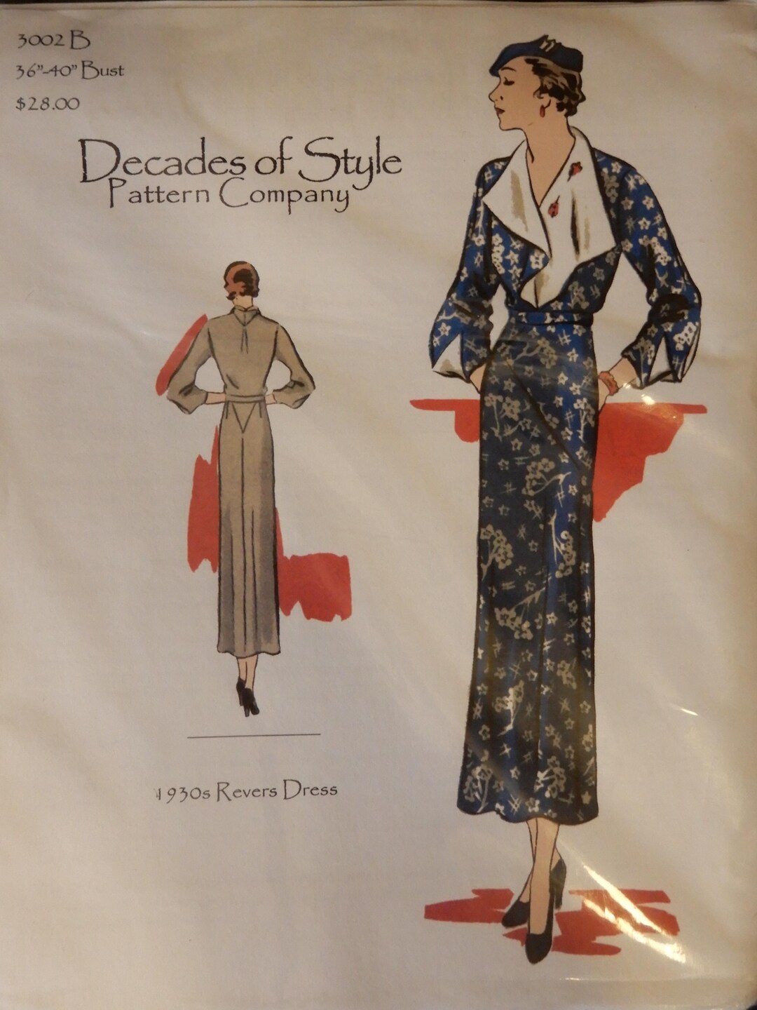 OOP, HTF Decades of Style #3002B, for Bust Size 36" - 40", Uncut, 1930s ...