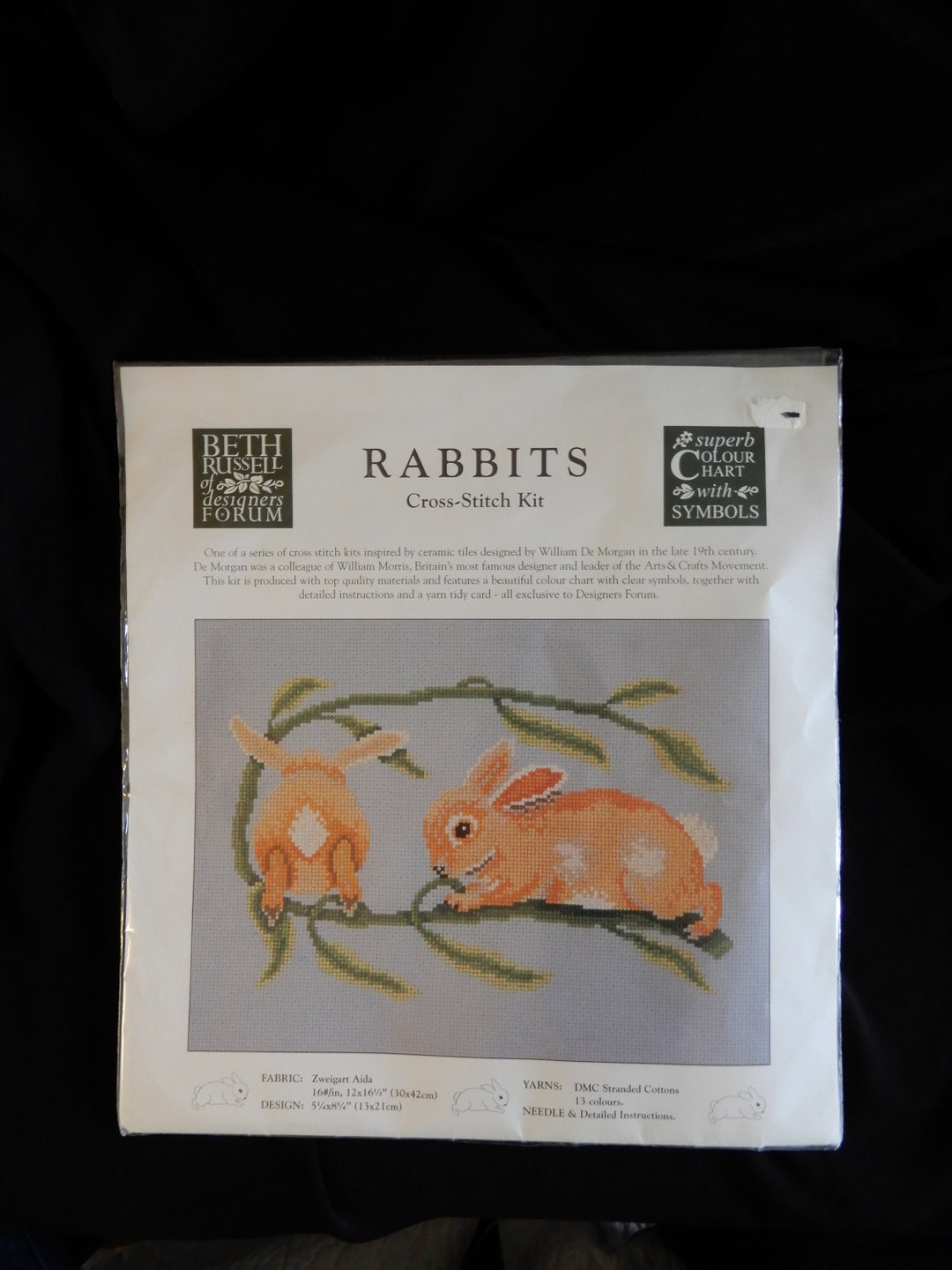 Beth Russell Counted Cross Stitch Kit, Rabbits, Inspired by William De ...