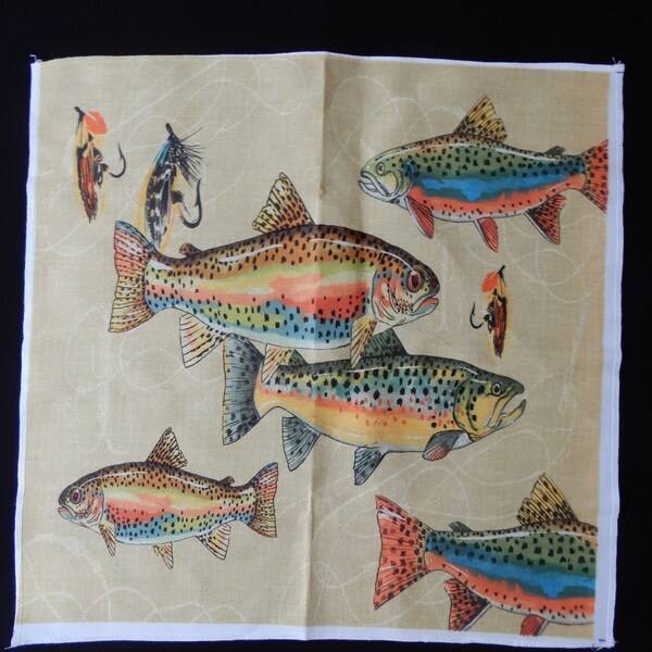 Trout Fabric - Etsy