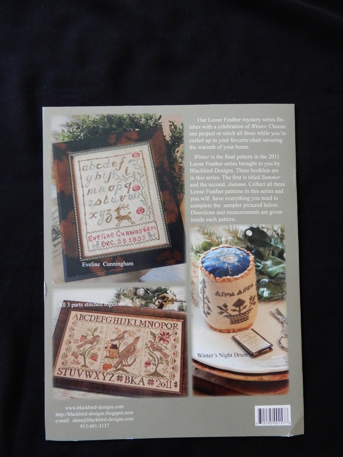 Winter, Loose Feathers, Blackbird Designs, Part 3 of 3 Part Sampler ...