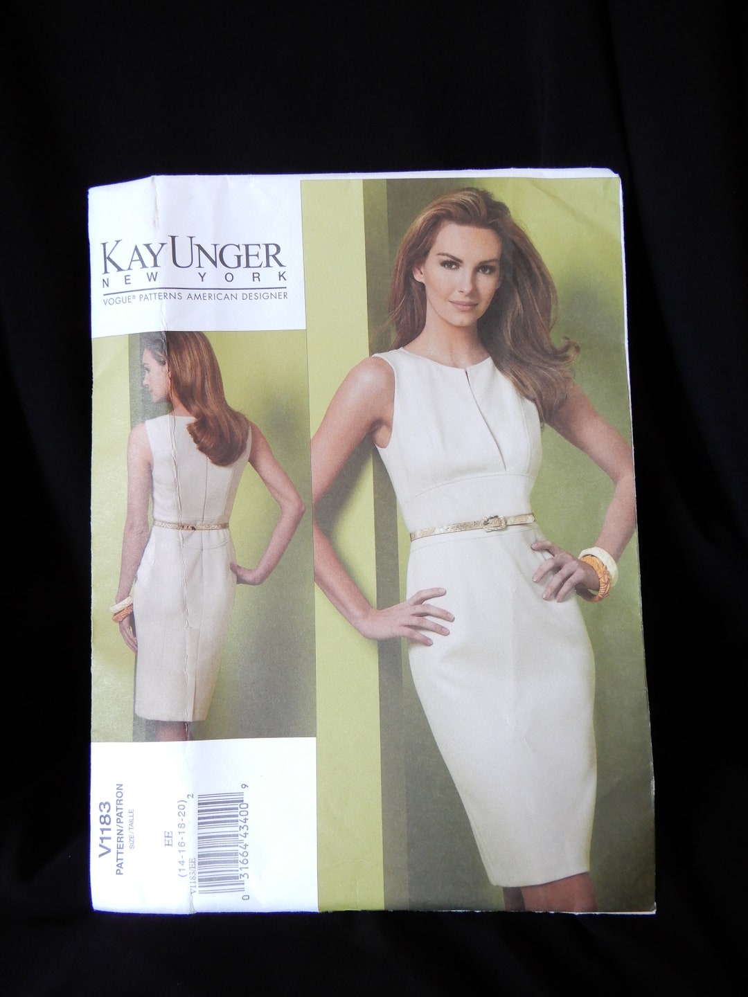 Size 6 to 12 or 14 to 20, Vogue 1183, Kay Unger NY, Fitted, Lined ...