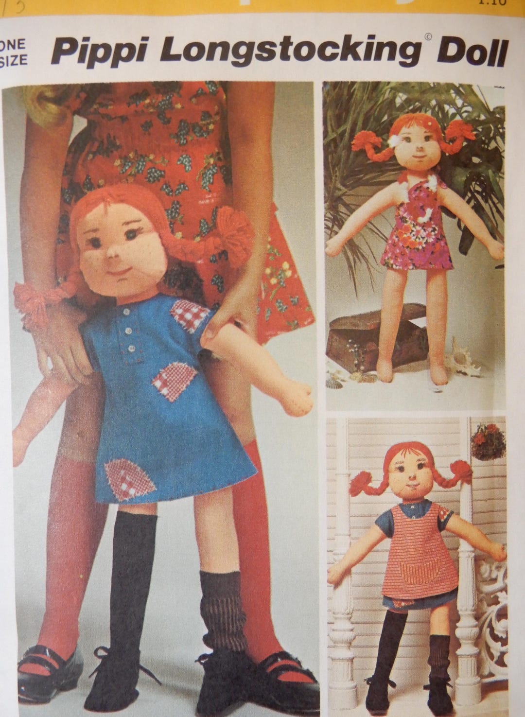 Pippi Longstocking Doll Sewing Pattern, Simplicity 6063, Uncut ...