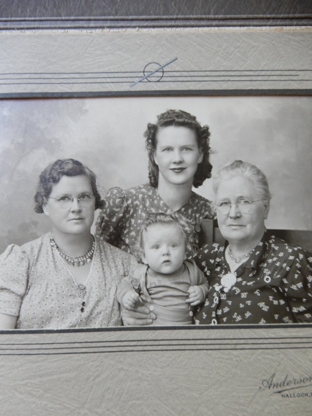 Four Generation Portrait, Standing Photo Frame 6.5" High X 7.75" Wide ...