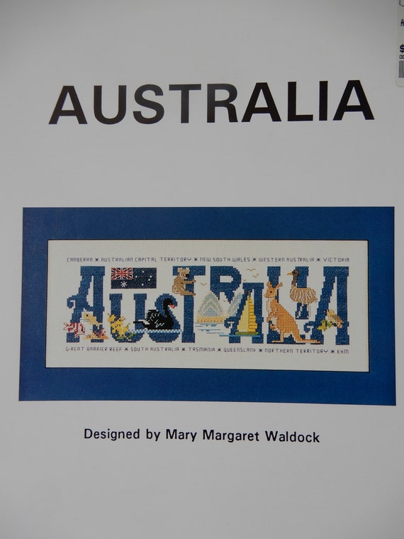Australia Counted Cross Stitch Pattern Mary Margaret Waldock | Etsy