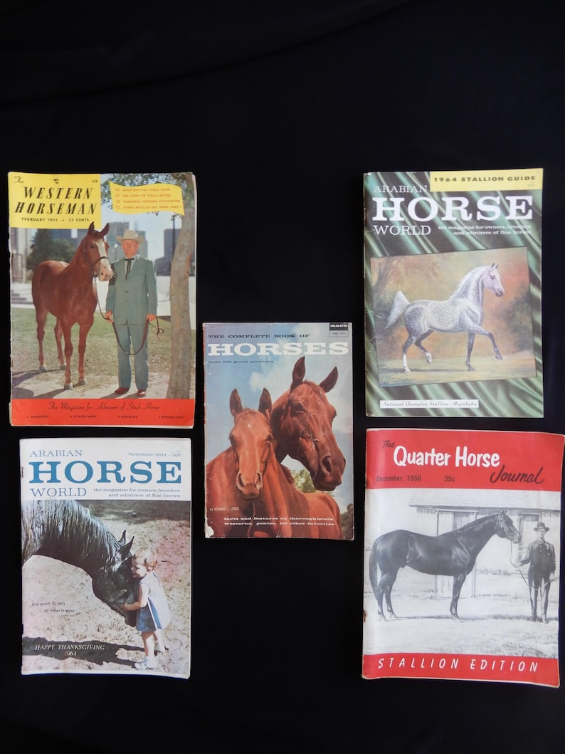 Retro Horse 1955 - 1964, Magazines and Books, Lot of 5 - Etsy
