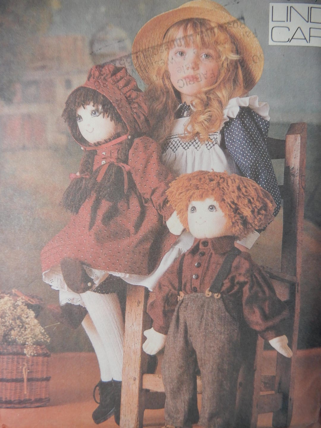 22" Rag Dolls, Vogue 9699, Boy and Girl, Designer Linda Carr, 1986 ...