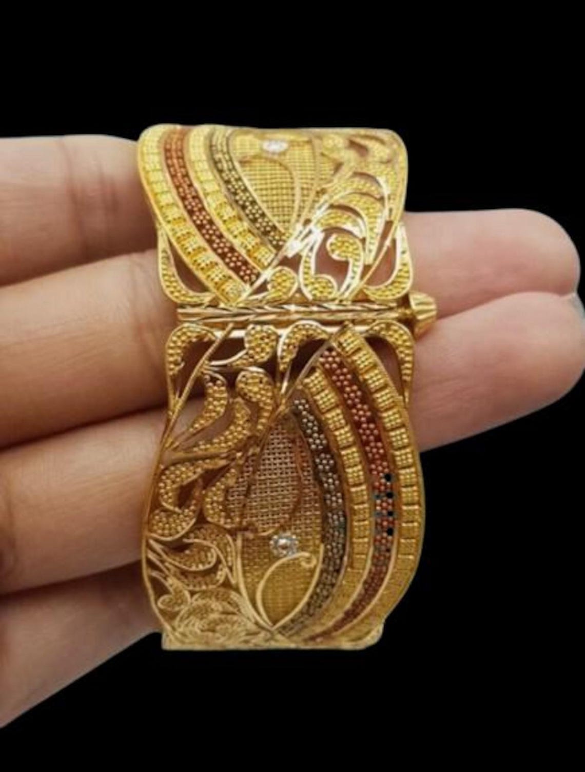 Schwerer Gelbgold Armreif, Schmuck aus 22K Gelbgold - Etsy Schweiz