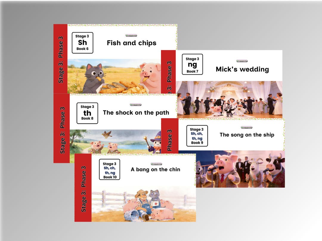 EYFS Reception Phonics Reading Book Bundle + Worksheets | Stage 3 ...