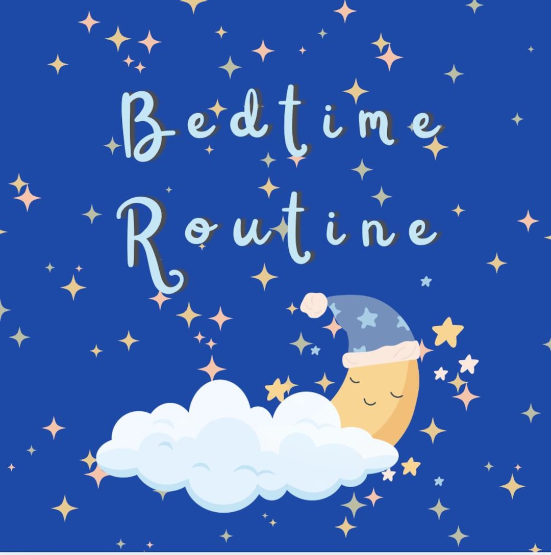 Printable Bedtime Routine Cards | Toddler Visual Schedule, Sleep Chart ...