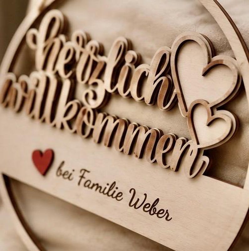 Personalized Wooden Door Sign – Welcome to the Family - Etsy