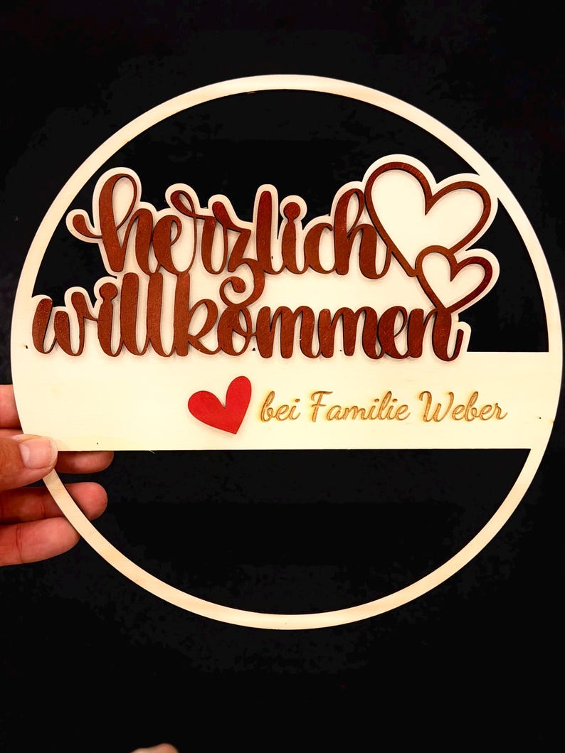 Personalized Wooden Door Sign – Welcome to the Family - Etsy