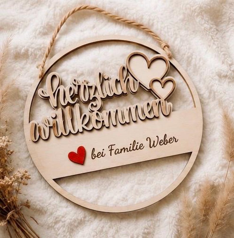 Personalized Wooden Door Sign – Welcome to the Family - Etsy