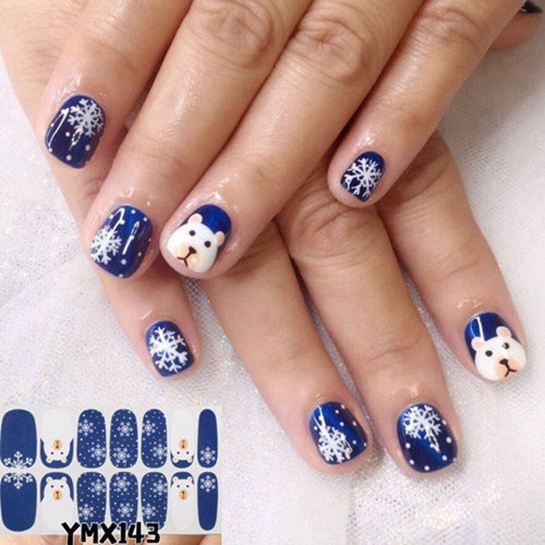 1pc Nail Art Full-cover Sticker Sheet 14tips Nail Art Wrap | Etsy