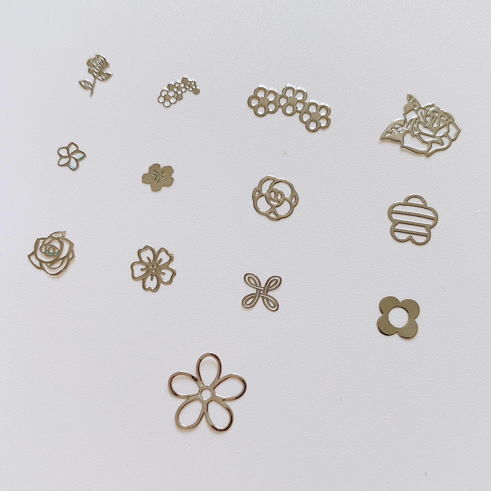 100pcs/bag Silver and Gold Non-adhesive Soft Metal Sticker - Etsy