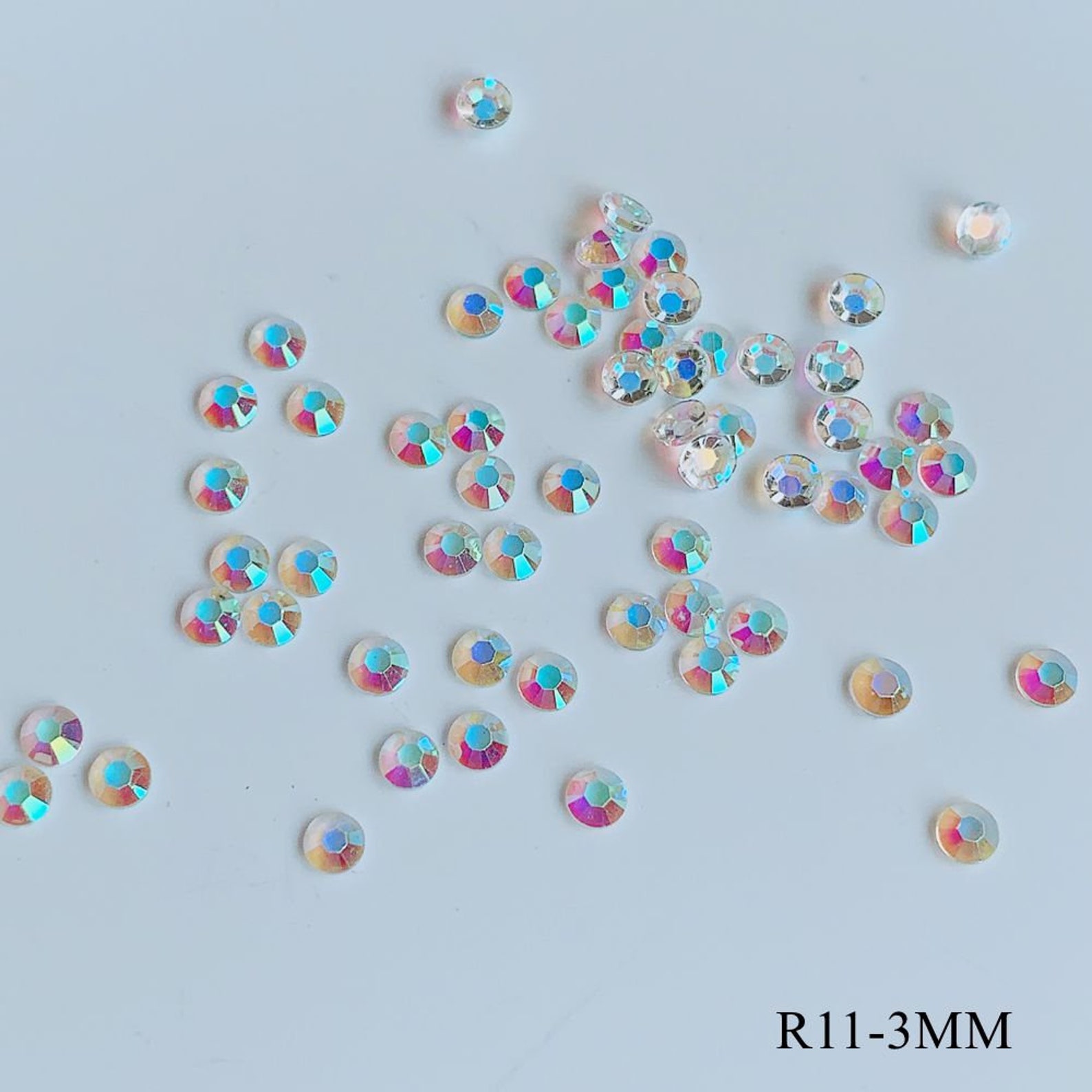 100pcs Nail Art Resin Rhinestone 4MM/5MM Swirl Shape | Etsy