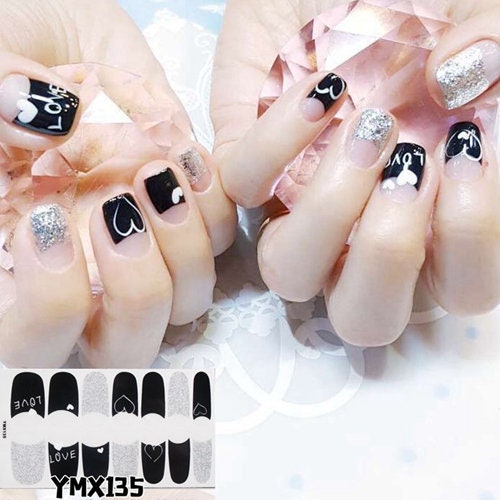 1pc Nail Art Full-cover Sticker Sheet 14tips Nail Art Wrap | Etsy