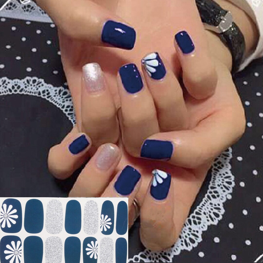 1pc Nail Art Full-cover Sticker Sheet 14tips Nail Art Wrap Nail Art ...